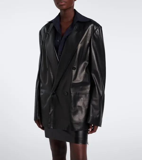 Gucci Double-breasted Leather Jacket