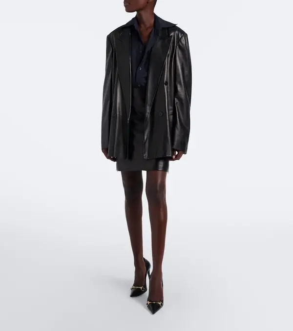 Gucci Double-breasted Leather Jacket