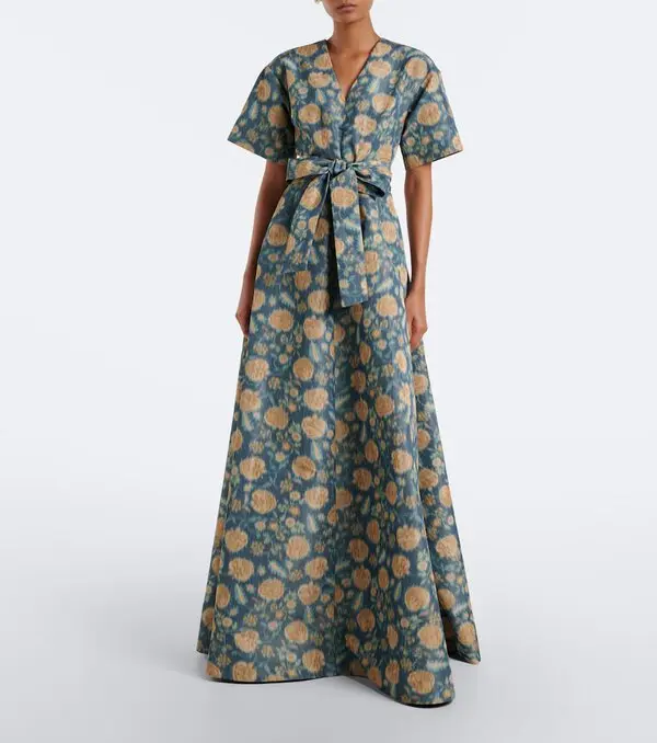 MARKARIAN Margaretta Belted Floral Gown