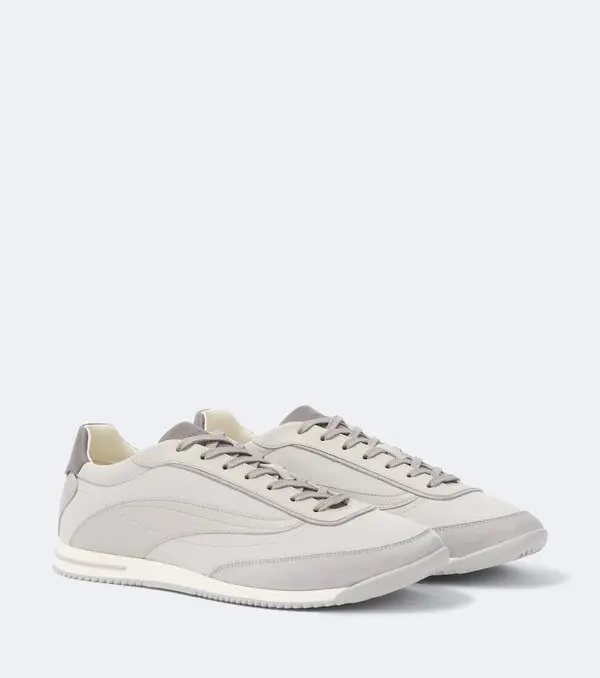 Brunello Cucinelli Leather-trimmed Sneakers