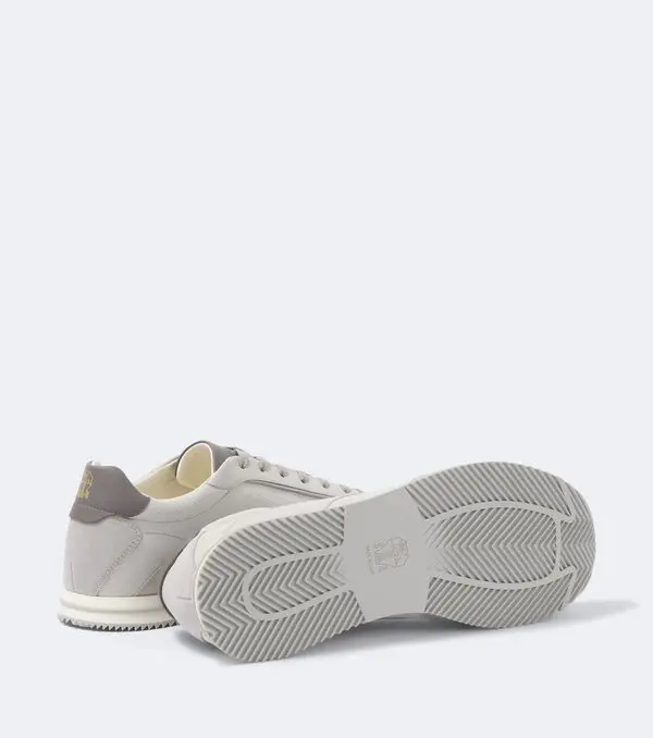 Brunello Cucinelli Leather-trimmed Sneakers