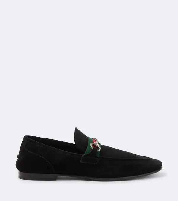 Gucci Como Horsebit Suede Loafers
