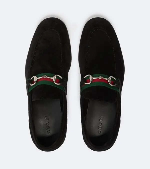 Gucci Como Horsebit Suede Loafers