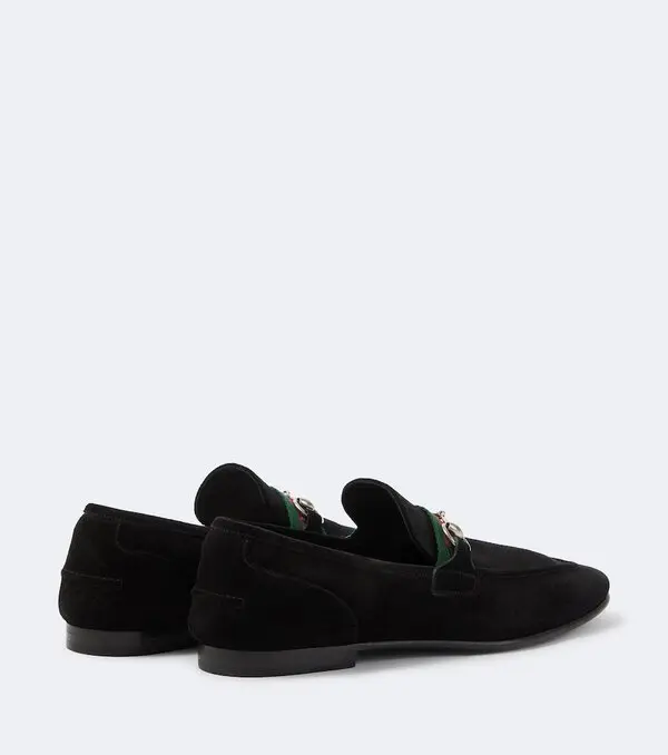 Gucci Como Horsebit Suede Loafers