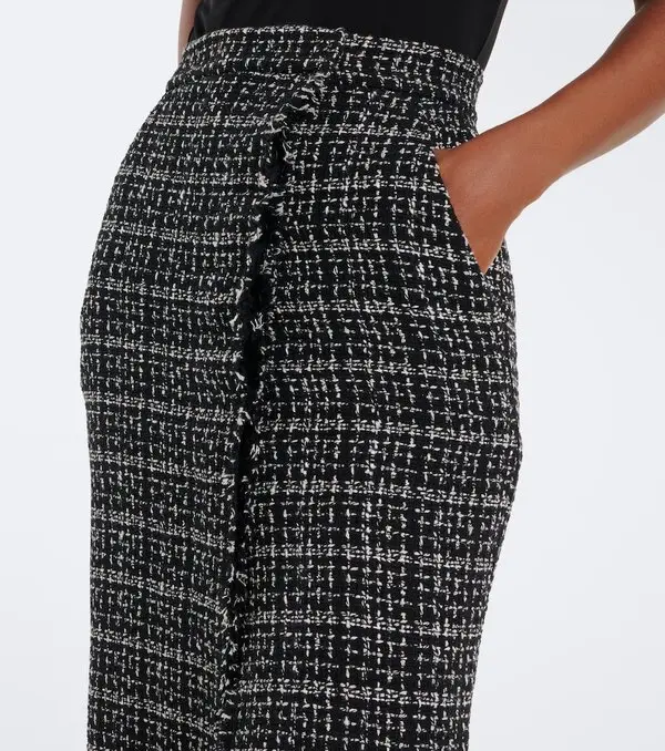 Erdem Checked Cotton-blend Tweed Pencil Skirt