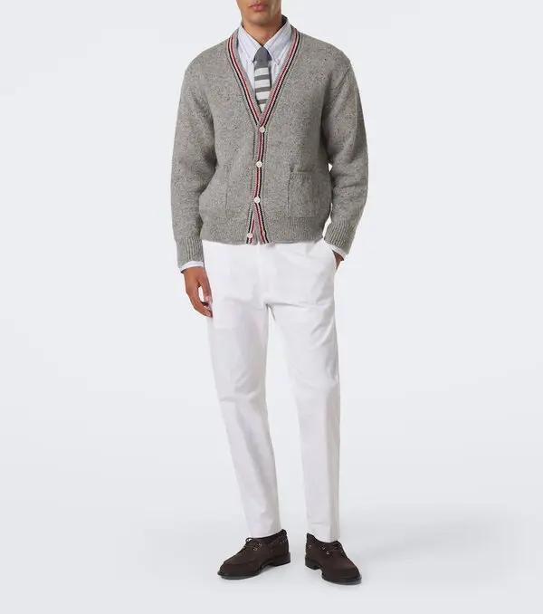 Thom Browne Hector Intarsia Wool And Mohair Cardigan