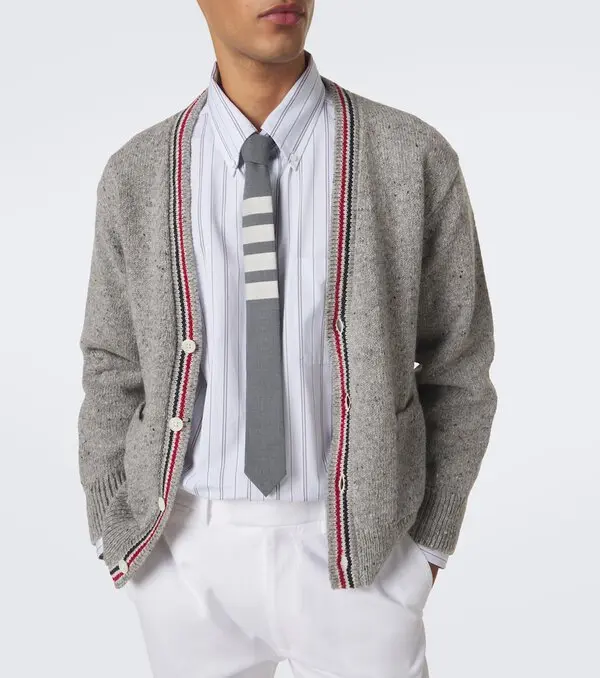 Thom Browne Hector Intarsia Wool And Mohair Cardigan