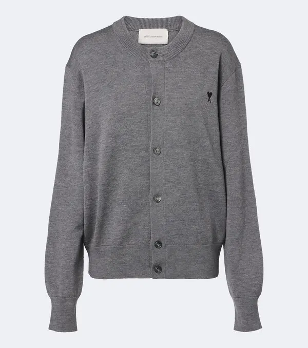 AMI Paris Merino Wool Cardigan