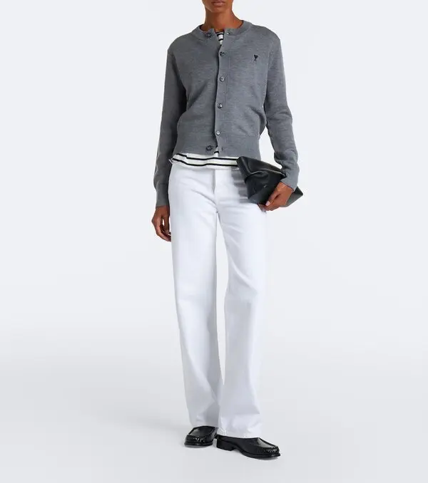 AMI Paris Merino Wool Cardigan