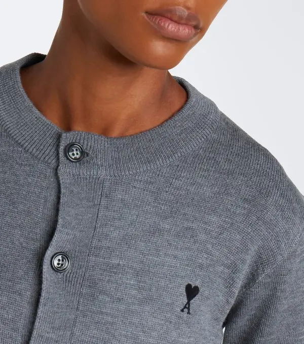 AMI Paris Merino Wool Cardigan