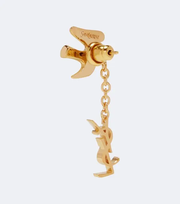 Saint Laurent Cassandre Brass Earrings