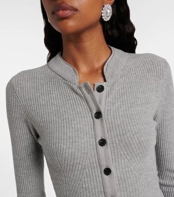 SELF-PORTRAIT Ribbed-knit Romper