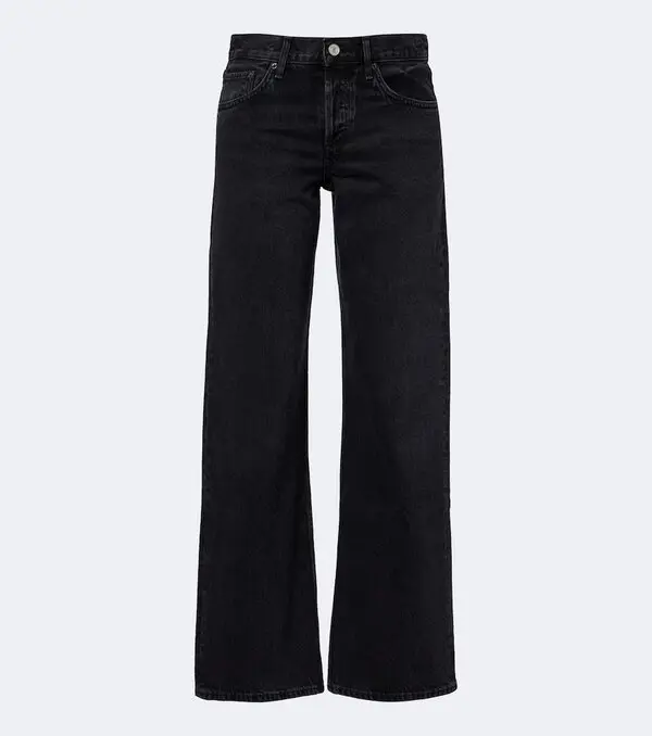 AGOLDE Low Rise Loose Wide-leg Jeans - Black