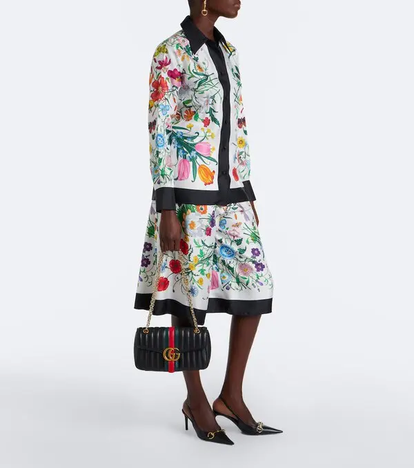 Gucci Flora Silk Twill Shirt