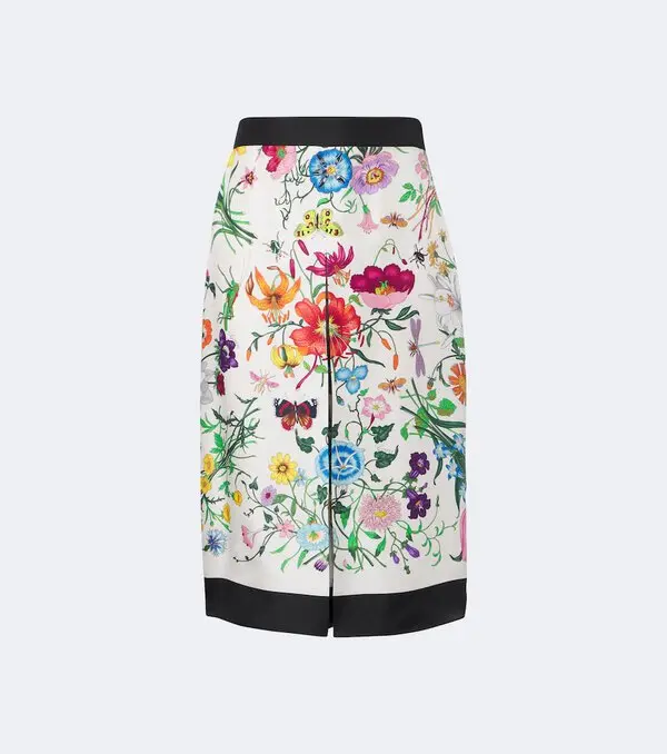Gucci Flora Silk Twill Culottes