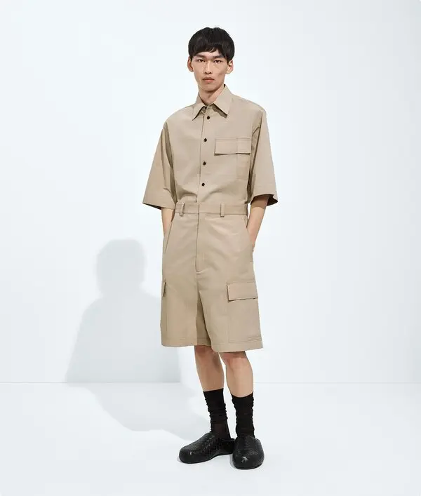Bottega Veneta Cotton Twill Cargo Shorts