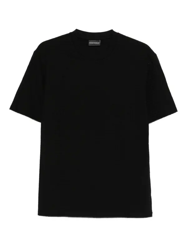 Emporio Armani Logo Cotton T-shirt - Black