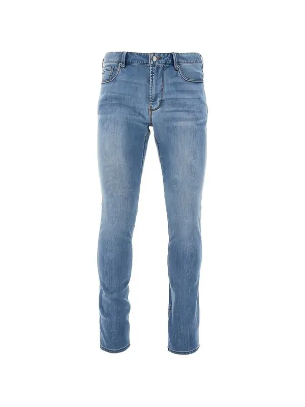 Emporio Armani Cotton Denim Jeans - Blue