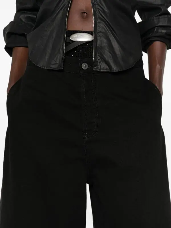 Attico Denim Cotton Bermuda Shorts