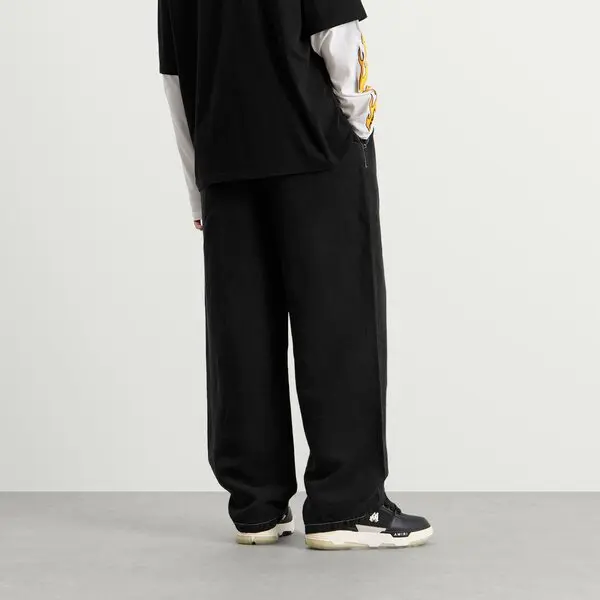 Amiri Script Linen Trousers