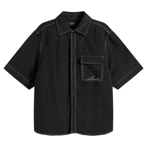 Amiri Script Linen Shirt