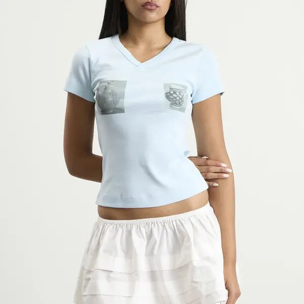 FRUITY BOOTY Graphic V-neck T-shirt