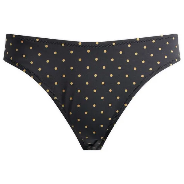 FRUITY BOOTY Celine Polka Bikini Bottoms - Black/tan