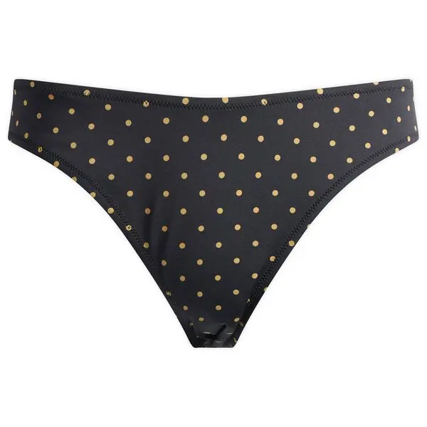 FRUITY BOOTY Celine Polka Dot Bikini Bottoms - Black/tan