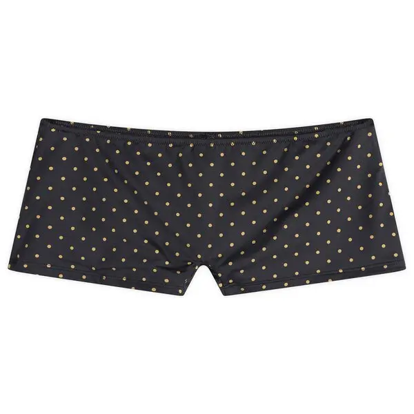 FRUITY BOOTY Celine Polka Swim Shortie - Black/tan
