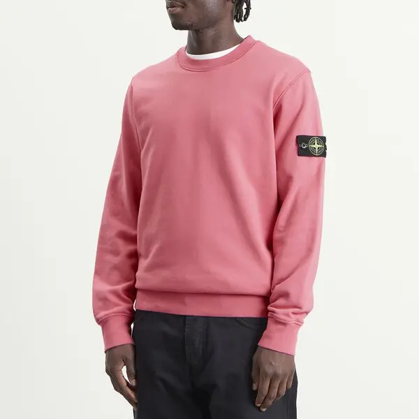Stone Island Organic Cotton Fleece Sweatshirt - Geranium