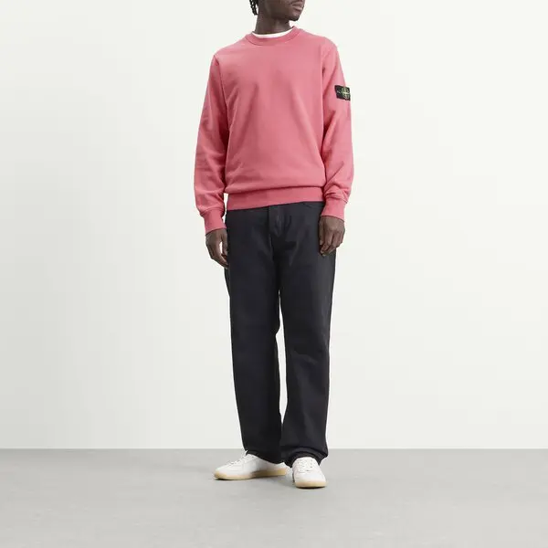 Stone Island Organic Cotton Fleece Sweatshirt - Geranium