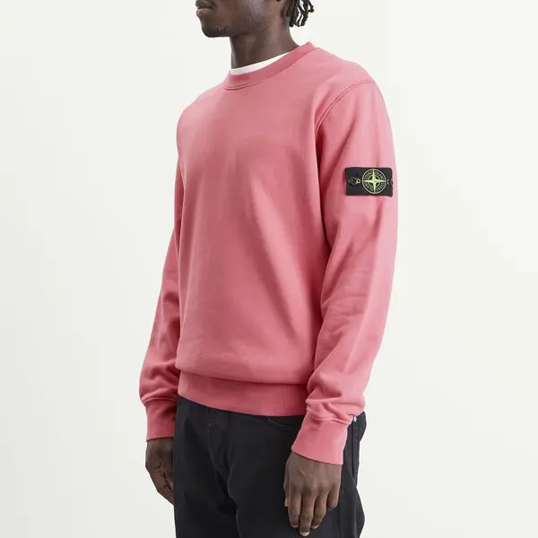 Stone Island Organic Cotton Fleece Sweatshirt - Geranium