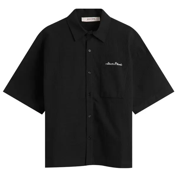 ABOUT:BLANK Seersucker Button-up Shirt With Embroidered Branding