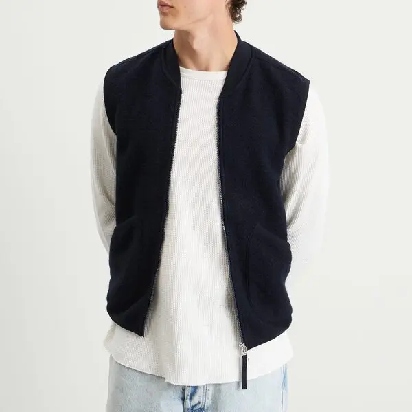 Universal Works Wool Fleece Zip Waistcoat