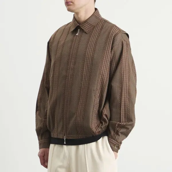 MERELY MADE Fringe Check Jacket