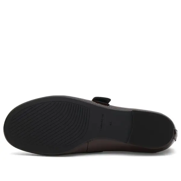 VAGABOND SHOEMAKERS Aleya Patent Leather Buckle Ballet Pumps - Chocolate
