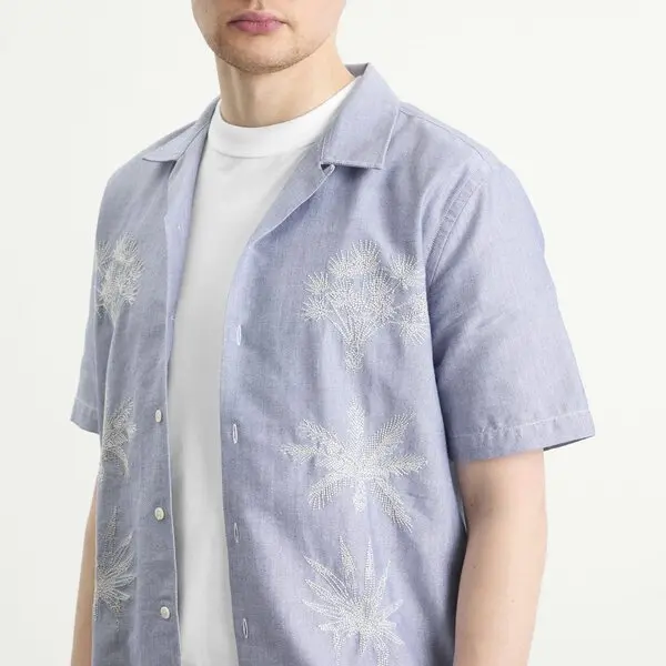 Universal Works Oxford Shirting Embroidered Shirt