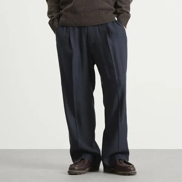 Nn07 Kay Pleated Trousers - Deep Navy