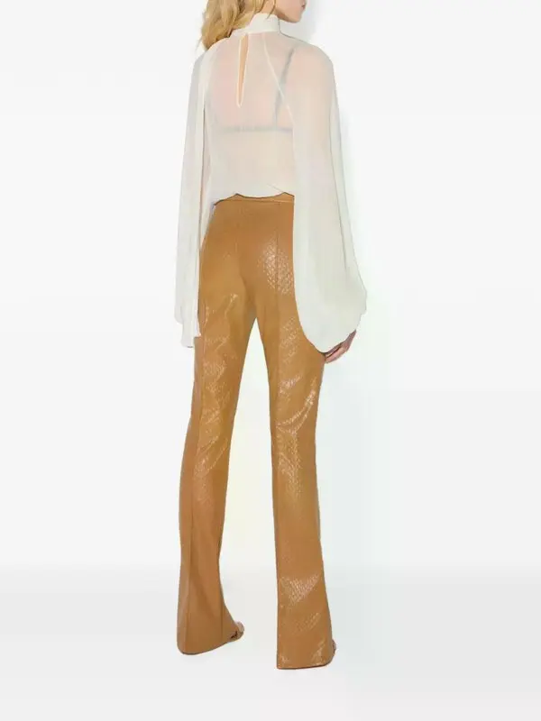 Elisabetta Franchi Fish-scale-pattern Boot-cut Trousers