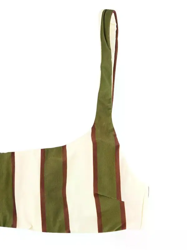 HAIGHT. Thidu Striped Straight-neck Bikini Top - Neutrals