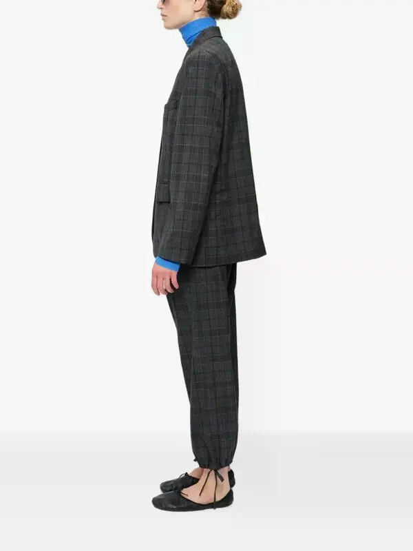 6397 Relaxed Sporting Check-pattern Blazer