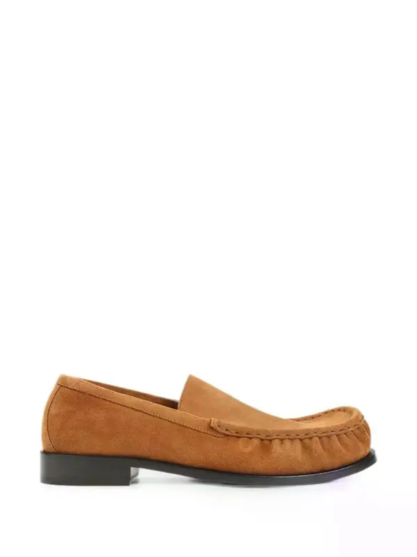 Dries Van Noten Suede Gathered Loafers