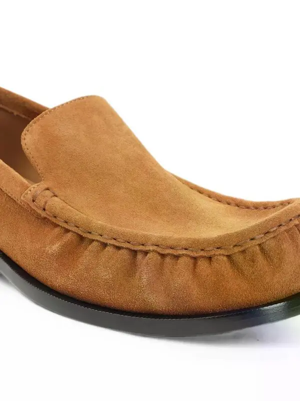 Dries Van Noten Suede Gathered Loafers