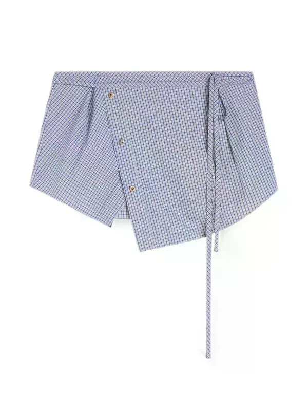 Dries Van Noten Checked Cotton Wrap Belt