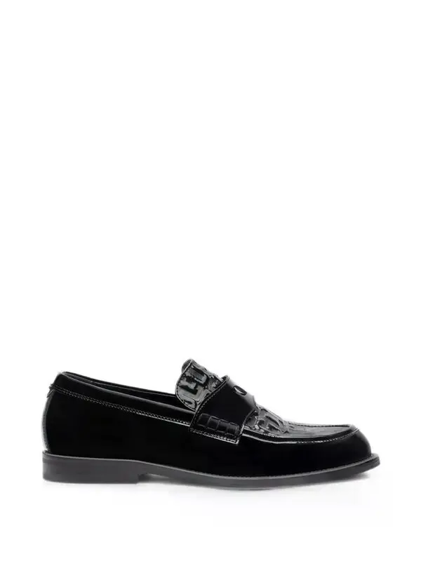 Gcds Monogram Embossed Patent Loafers