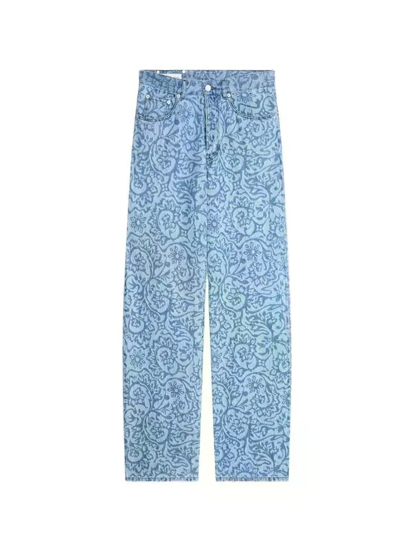 Dries Van Noten Printed Denim Pants