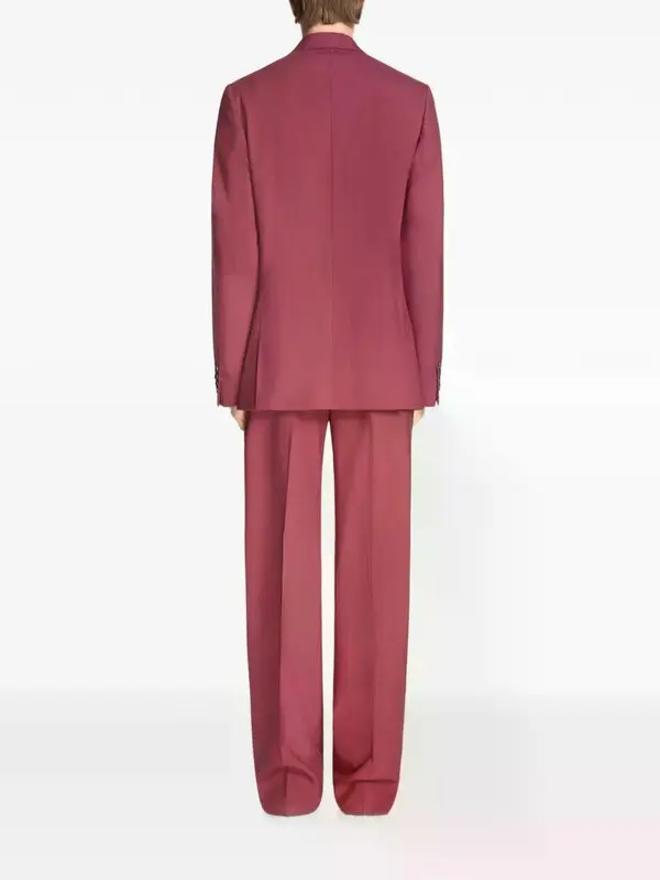 Dries Van Noten Double-breasted Wool Toile Suit