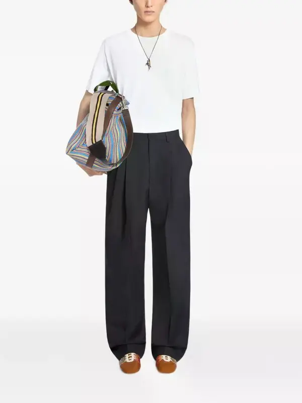 Dries Van Noten Cuffed Cotton Wool Pants