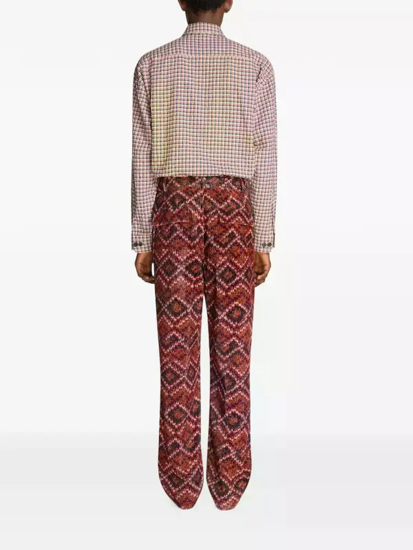 Dries Van Noten Printed Corduroy Pants