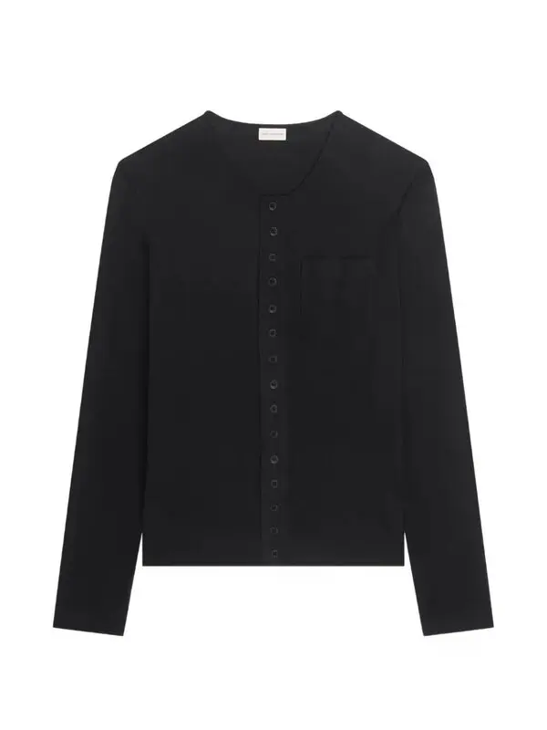 Dries Van Noten Fitted Jersey Cardigan